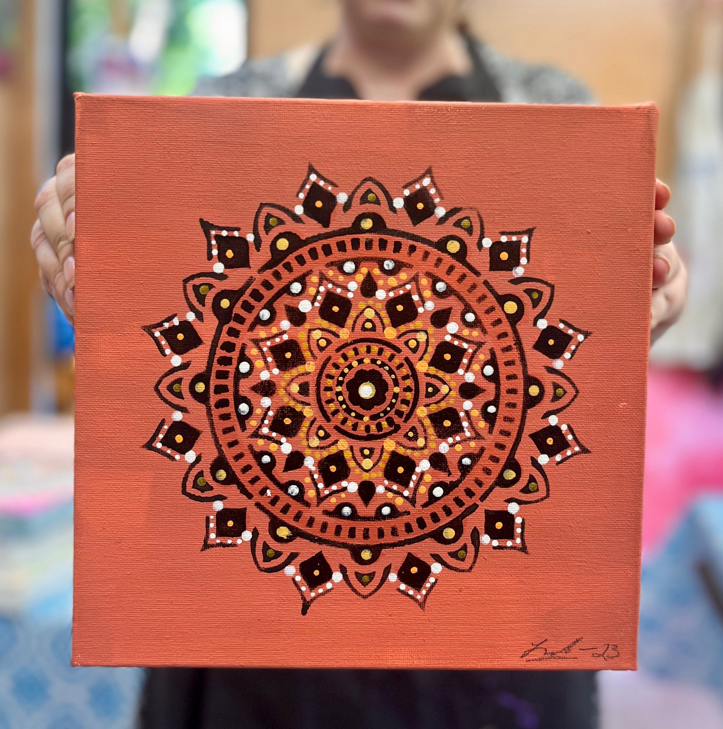 Paint and Sip-Mandala Painting – art-and-about-brisbane